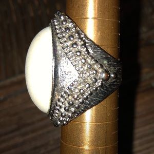 Jewelry | White Marble Stone Ring | Poshmark